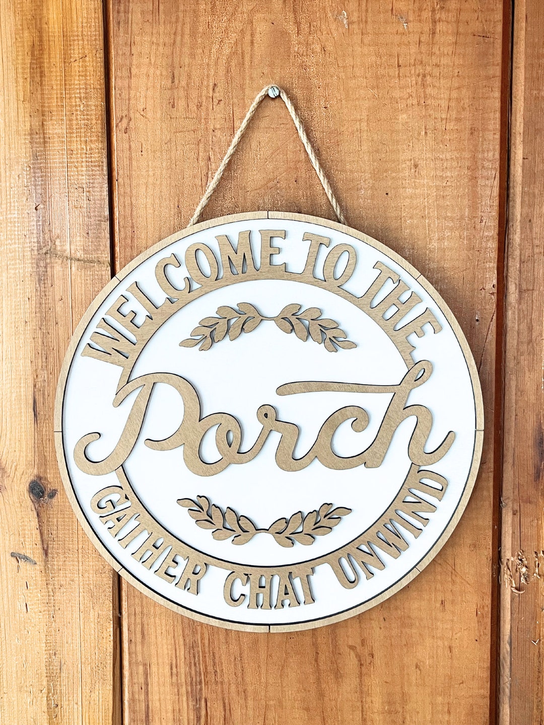 Welcome to the Porch Hanging Sign, Patio Sign, Welcome Guests, Outdoor ...