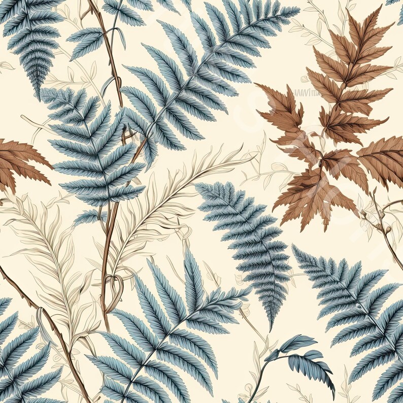 Fern Chronicles: 20 Digital Patterns in Botanical Etching Artistry - Etsy