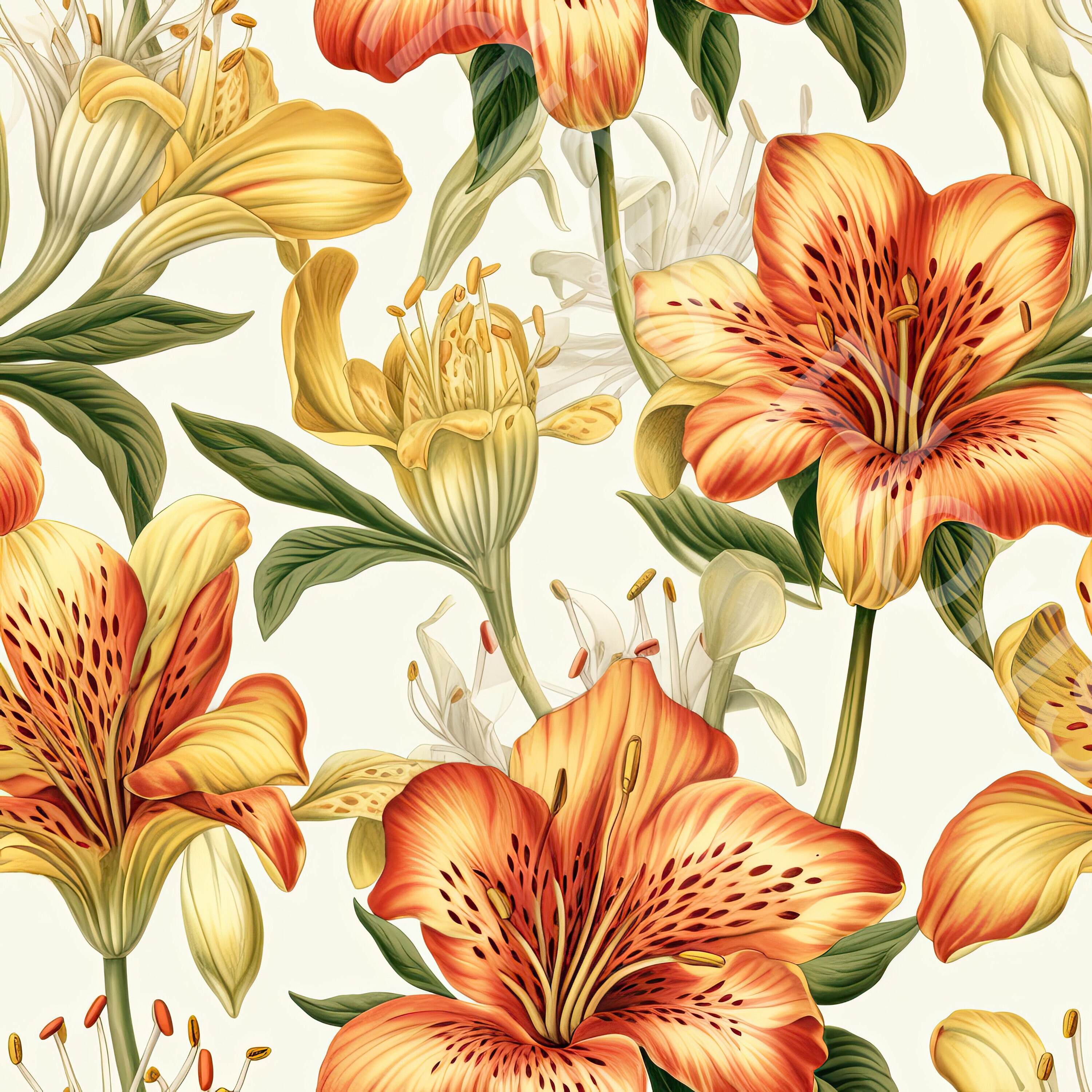 Peruvian Blooms: 20 Lily of the Incas Botanical Etching Patterns - Etsy