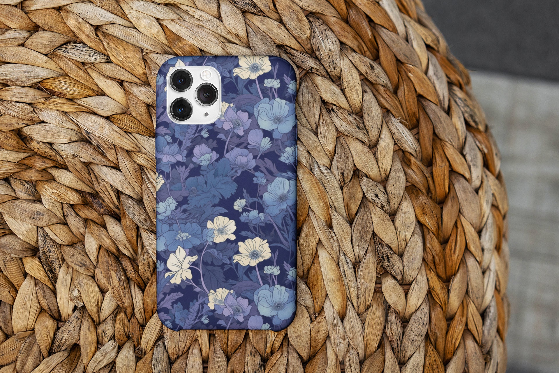 Maxfield Parrish Inspired Digital Patterns: Mystical Indigo Floral ...