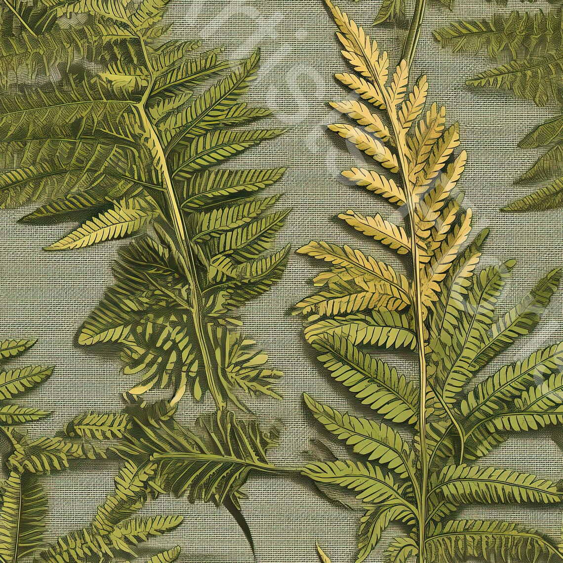 Fern Chronicles: 20 Digital Patterns in Botanical Etching Artistry - Etsy