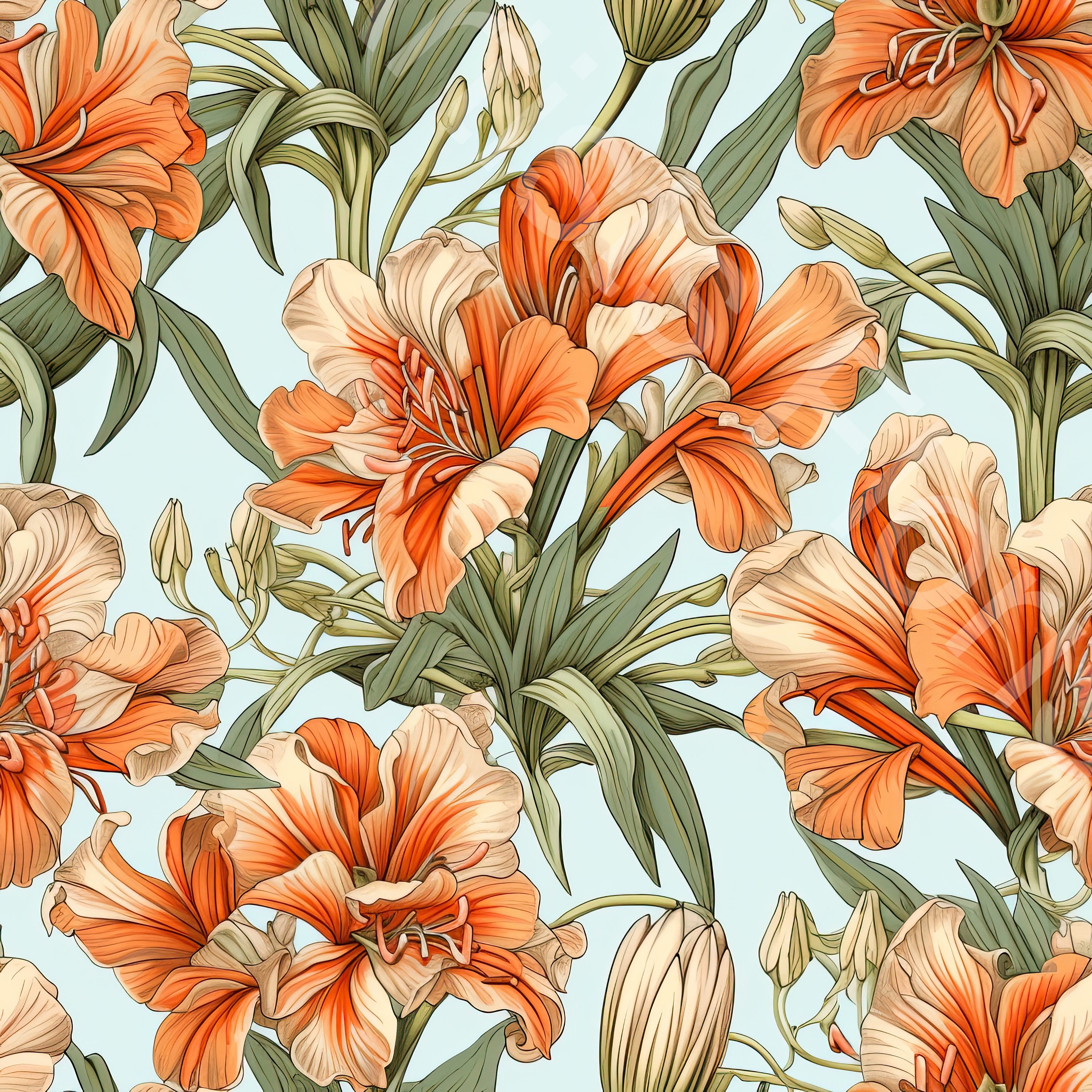 Peruvian Blooms: 20 Lily of the Incas Botanical Etching Patterns - Etsy