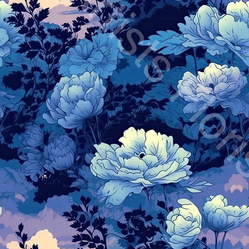 Maxfield Parrish-inspired Complete Bundle: 48 Rainbow Flower Fields Seamless Digital Patterns - Etsy