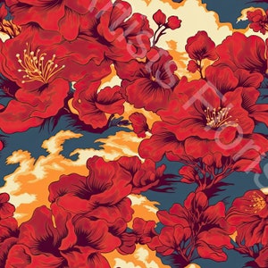 Maxfield Parrish-inspired Complete Bundle: 48 Rainbow Flower Fields Seamless Digital Patterns - Etsy