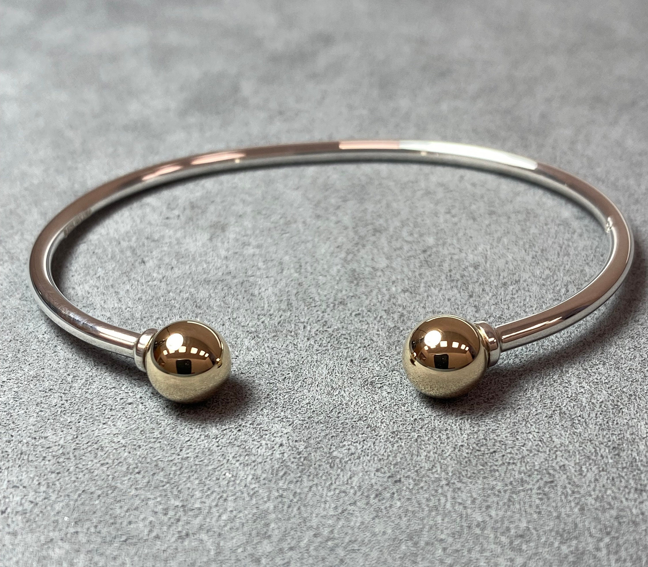 Lestage Authentic Cape Cod Bracelet: Double Ball Open Cuff - Etsy