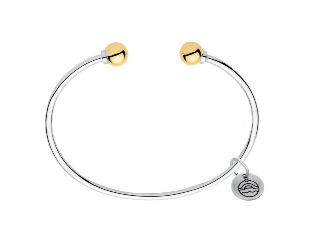 Lestage Authentic Cape Cod Bracelet: Double Ball Open Cuff 14k Yellow ...