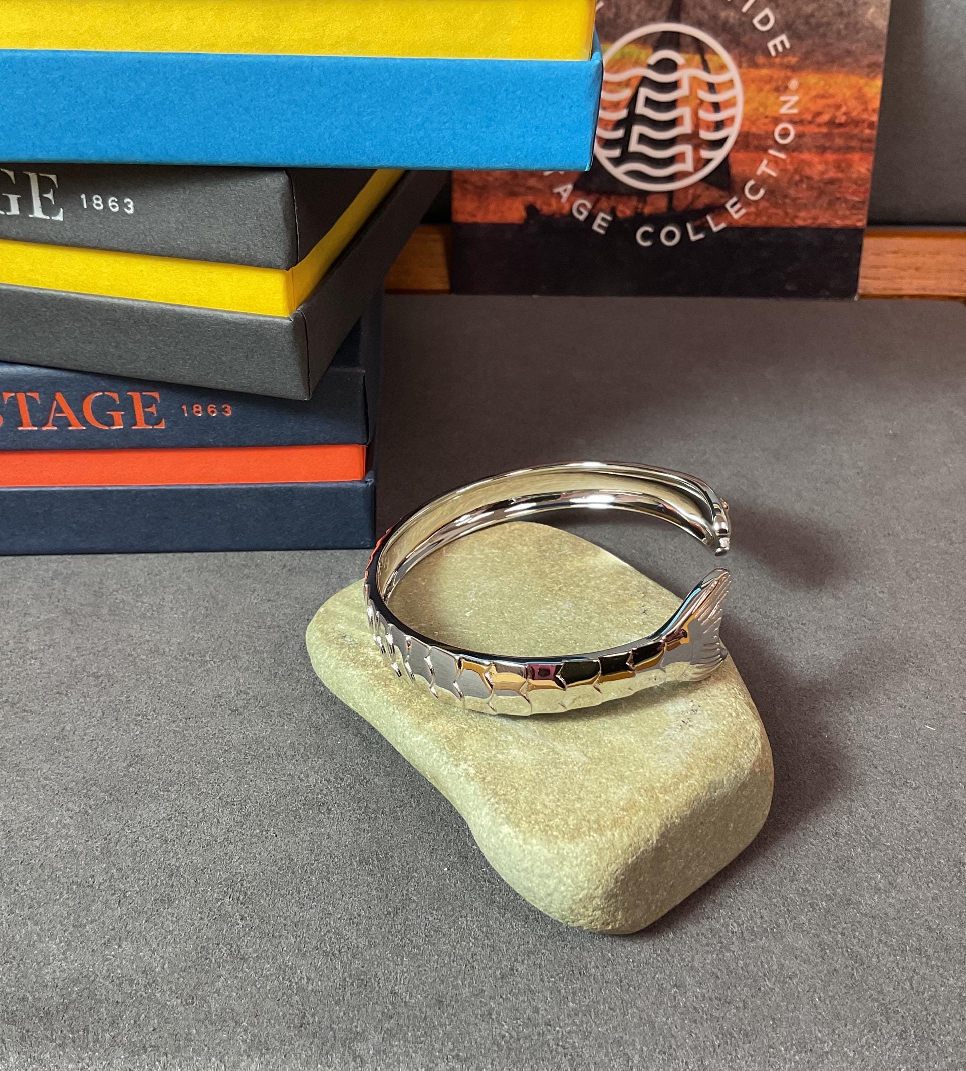 Lestage Cape Cod Sterling Silver Fish Bangle: Evening Tide Collection ...