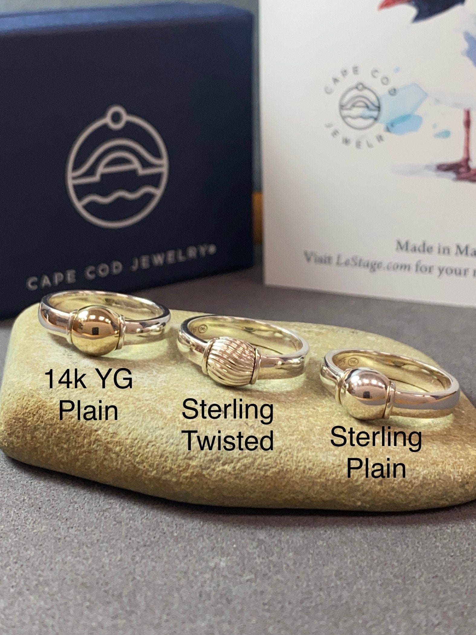 Lestage Cape Cod Ring: Sterling Silver & 14k Gold - Etsy