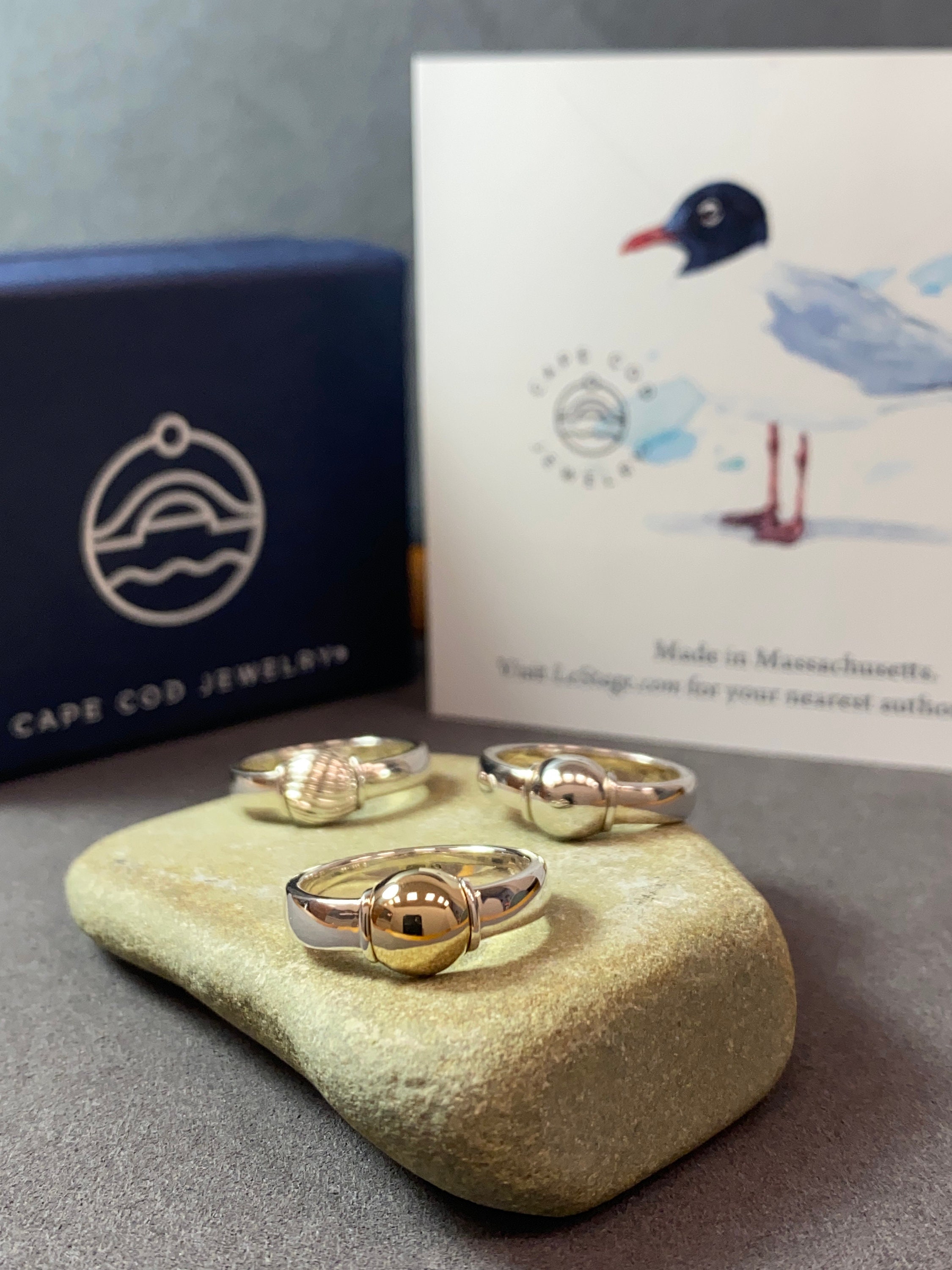 Lestage Cape Cod Ring: Sterling Silver & 14k Gold - Etsy