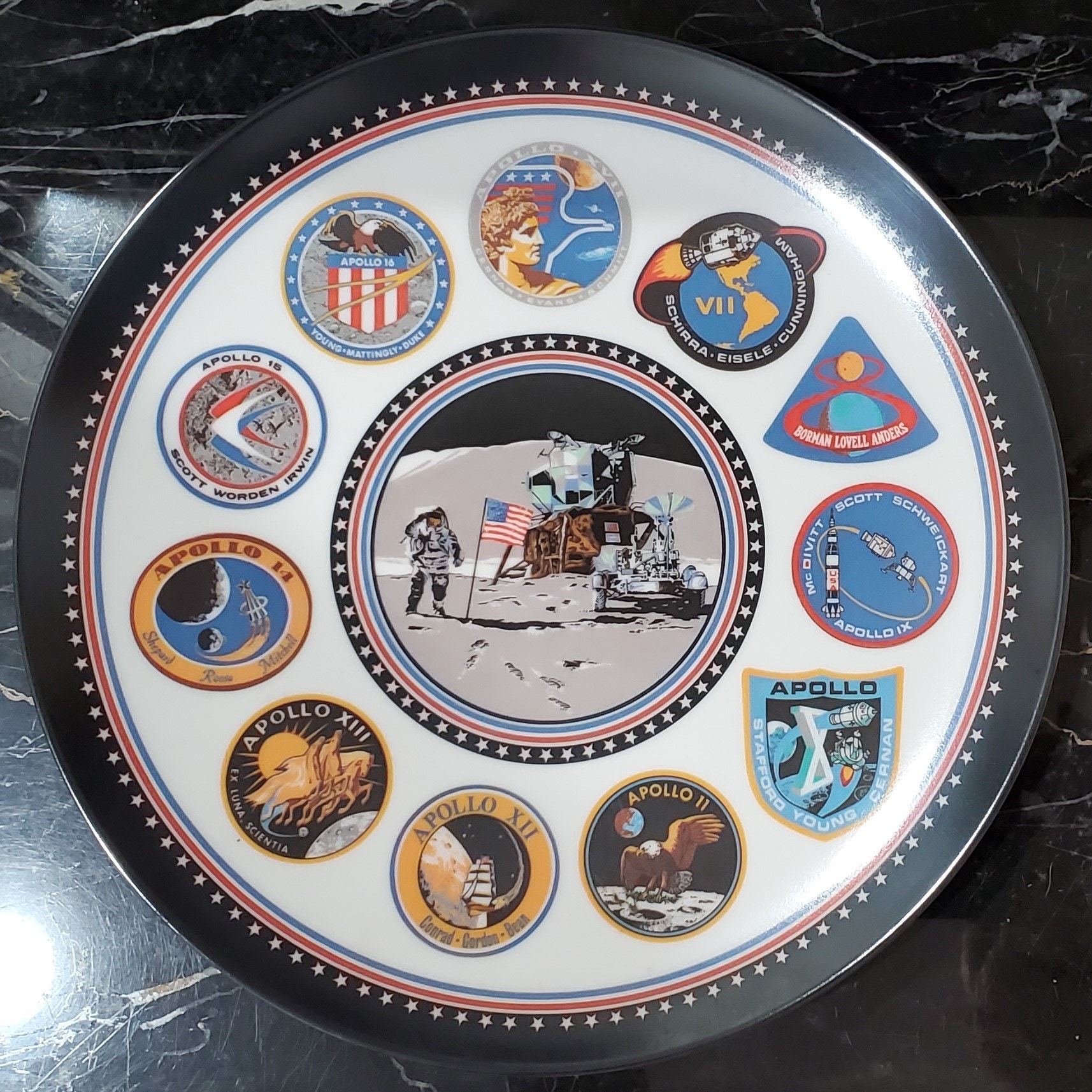 Texas-ware Melamine Souvenir Plate With National Aeronautics & Space ...