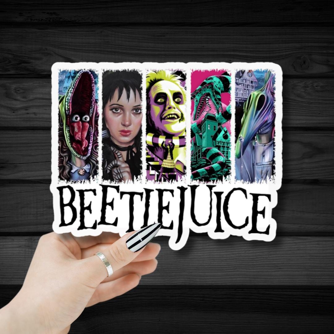 Beetlejuice Characters Lydia Deetz Adam & Barb Waterproof Sticker - Etsy