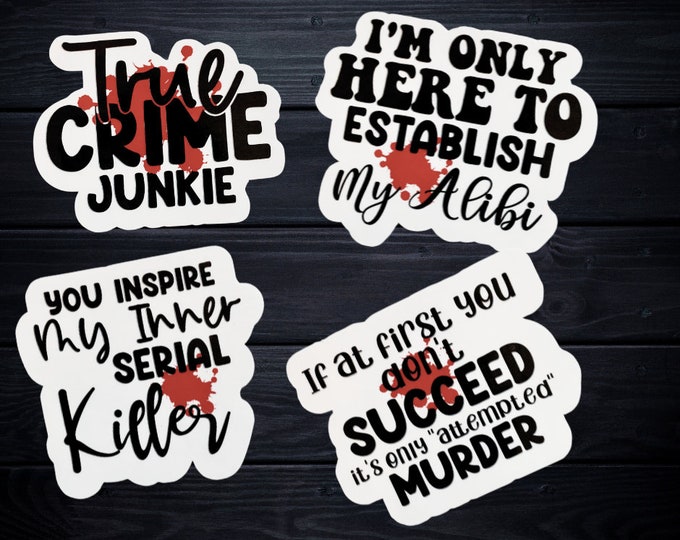 True Crime Club Sticker Sheet - Etsy