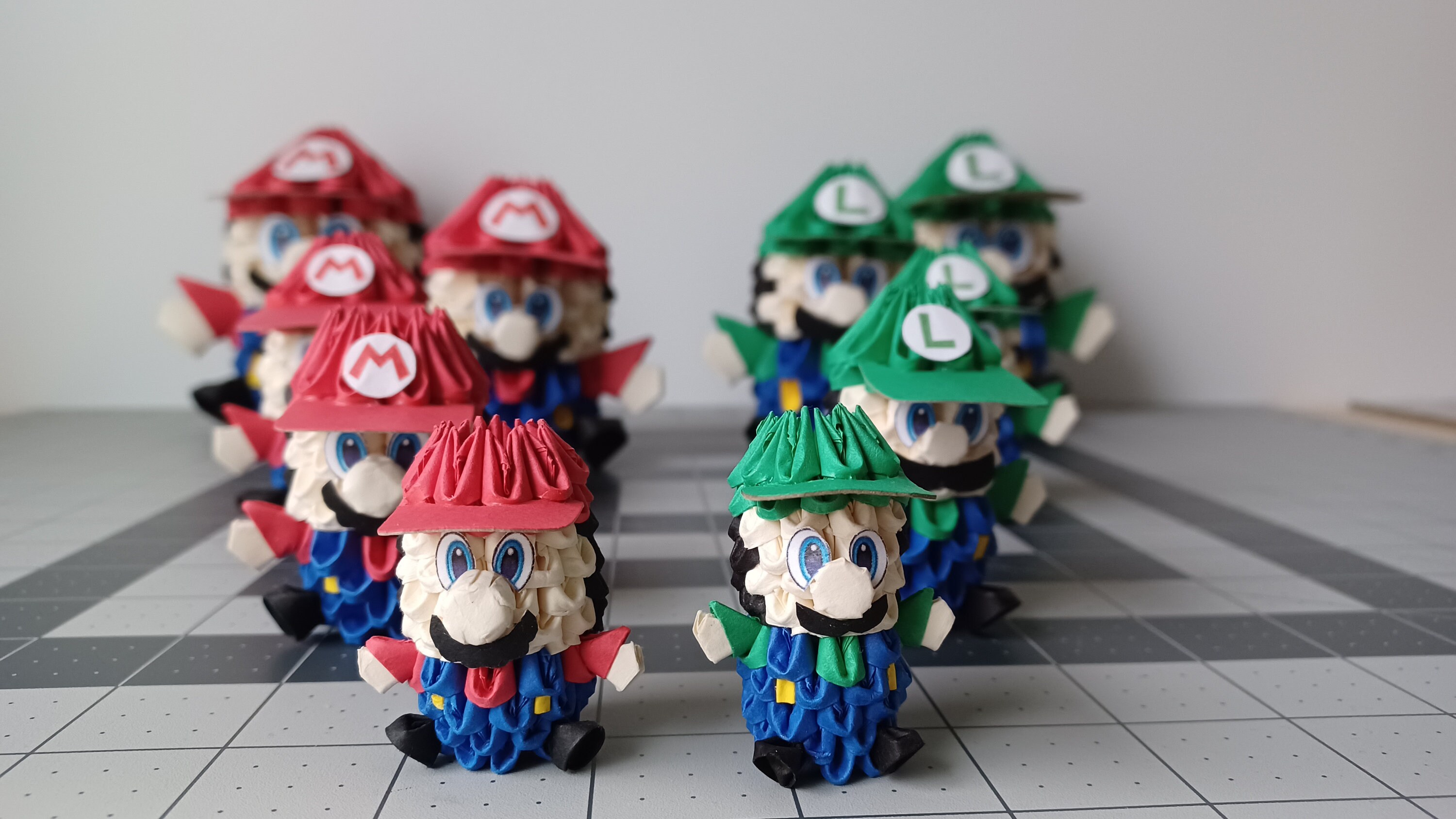 3D Origami Super Mario Bros, Mario & Luigi, Mario Set, Luigi Set, Great ...