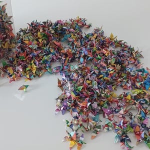 1000 Mini Origami Cranes With Japanese Patterns Great as Decoration or ...