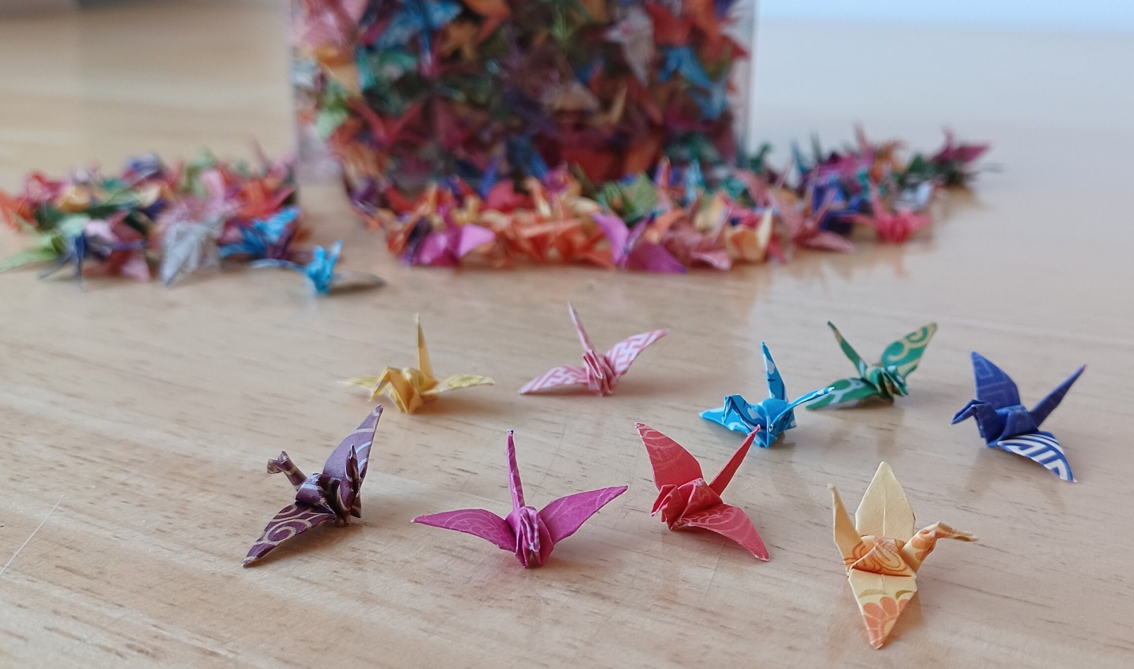 1000 Mini Origami Cranes With Japanese Patterns Great as Decoration or ...