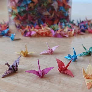 1000 Mini Origami Cranes With Japanese Patterns Great as Decoration or ...