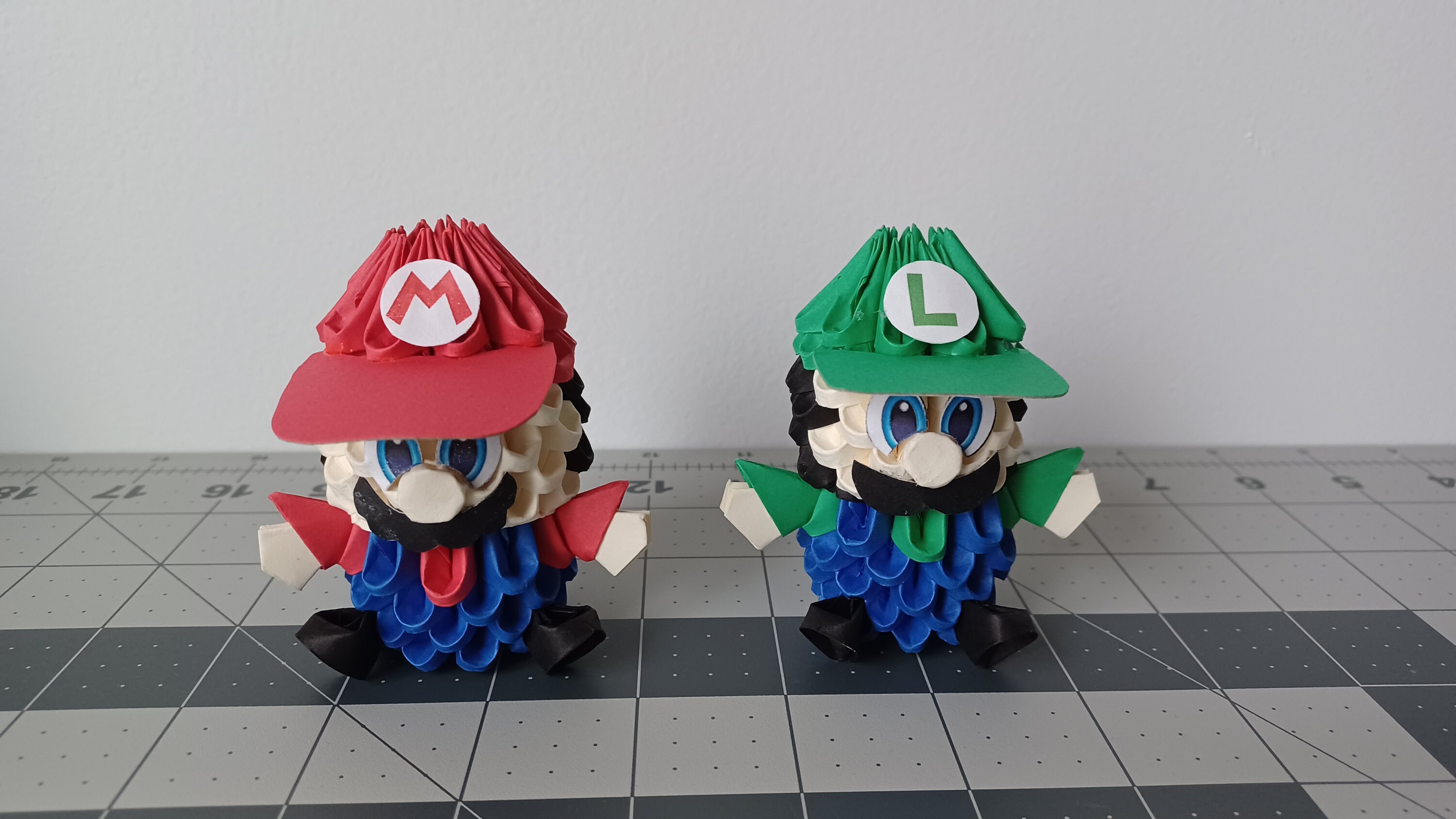 3D Origami Super Mario Bros, Mario & Luigi, Mario Set, Luigi Set, Great ...