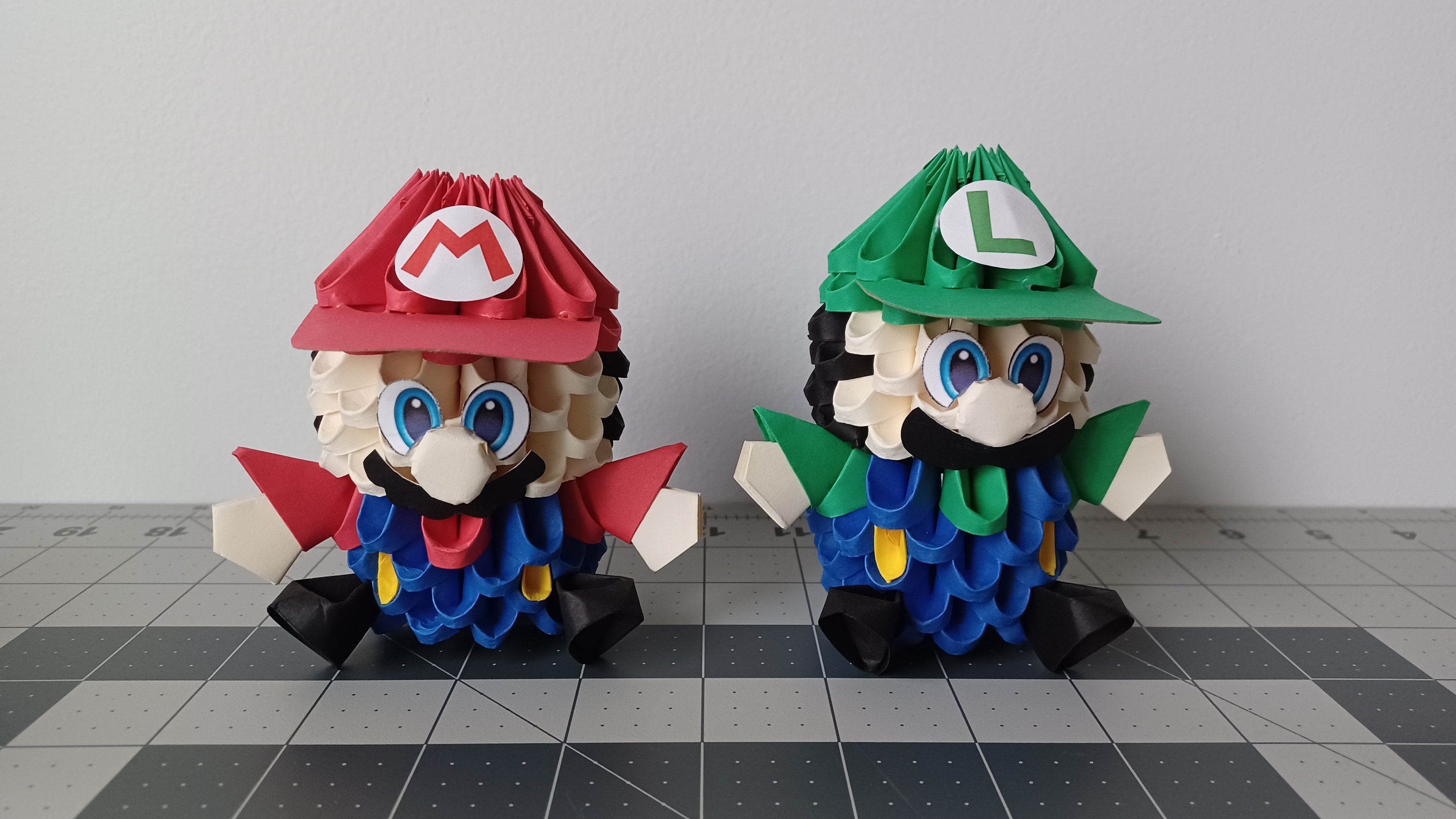3D Origami Super Mario Bros, Mario & Luigi, Mario Set, Luigi Set, Great ...