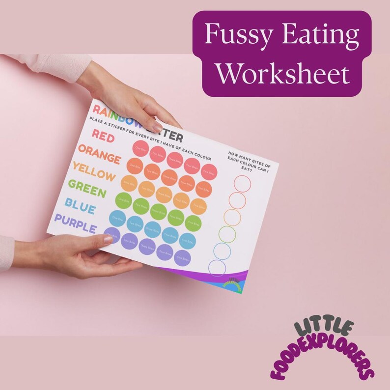 Fussy Eating Eat a Rainbow Worksheet - Etsy