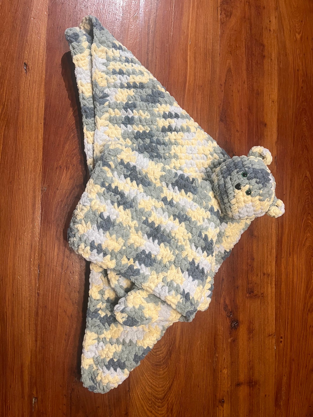 Handmade Crochet Baby Blanket and Lovey Set - Etsy