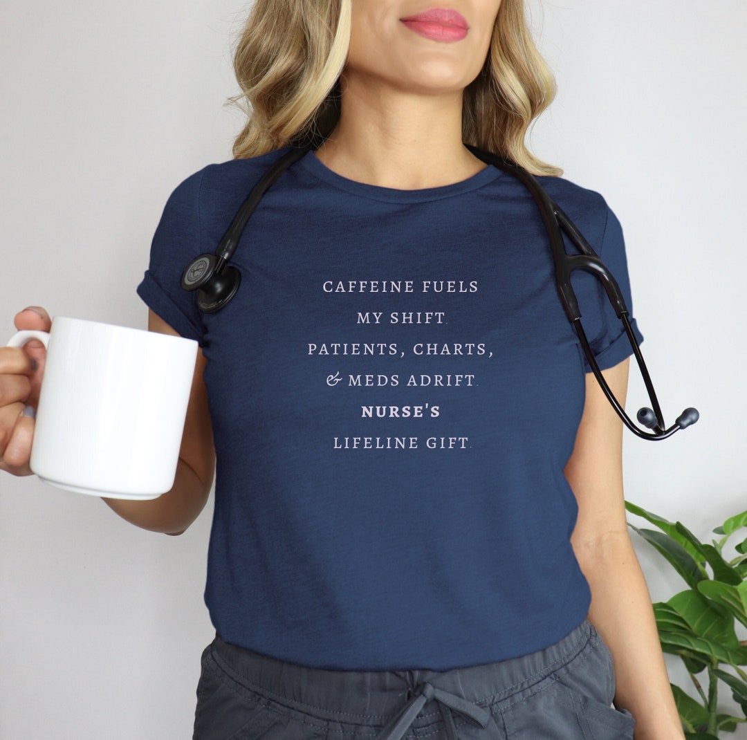 Caffeinated Nurse Haiku Shirt for Nurses Shirt Funny Nursing Gift for ...