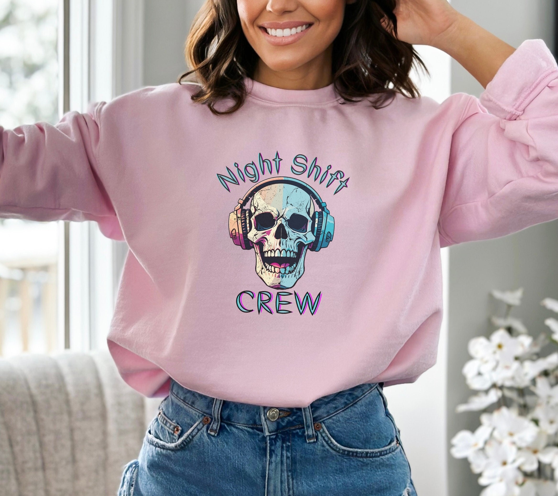 Night Shift Crew Sweatshirt for Night Shift Skeleton Sweater for Night ...