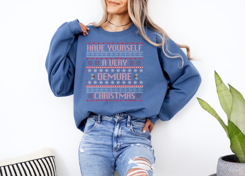 Very Demure Christmas Sweater Demure Ugly Christmas Sweatshirt for ...