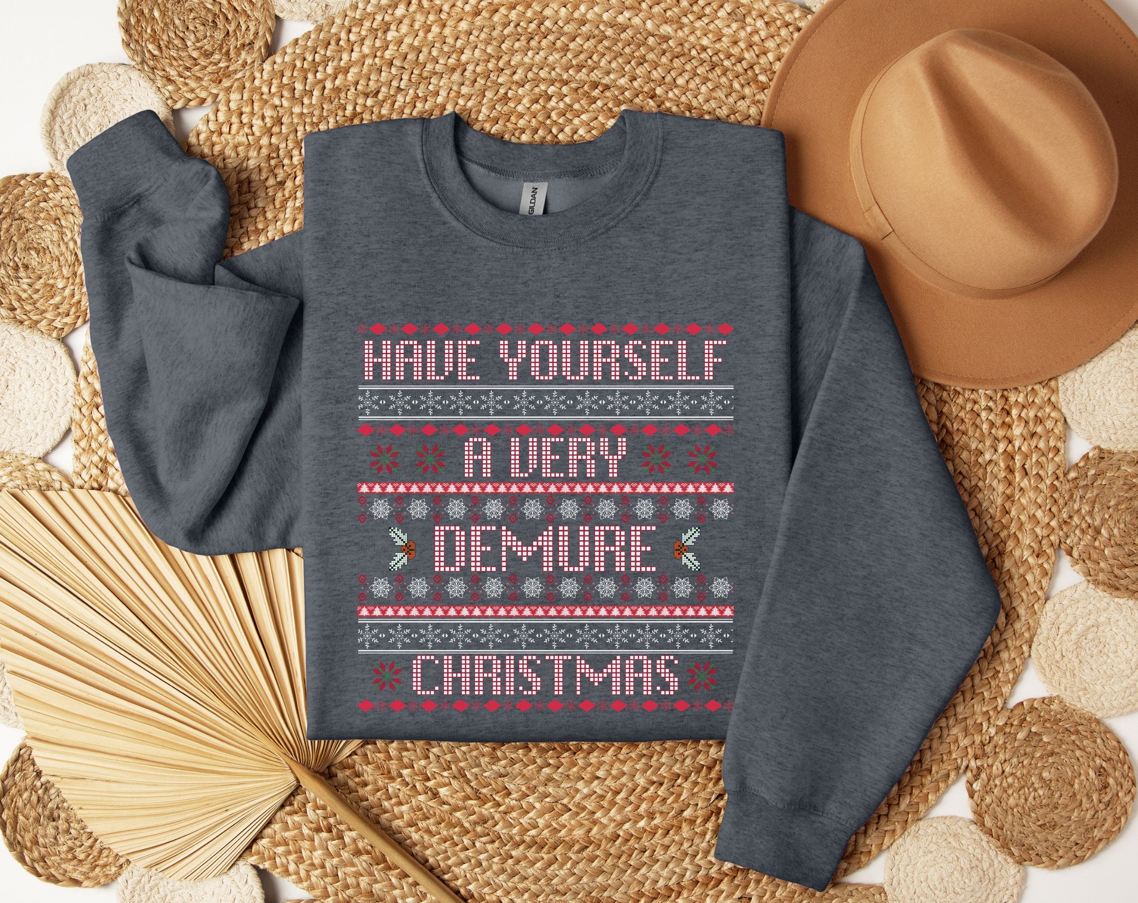 Very Demure Christmas Sweater Demure Ugly Christmas Sweatshirt for ...