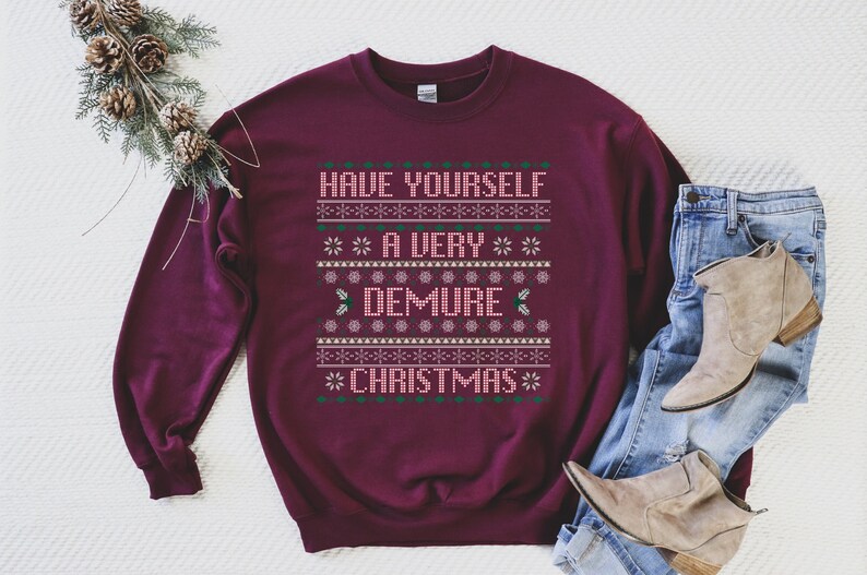 Very Demure Christmas Sweater Demure Ugly Christmas Sweatshirt for ...