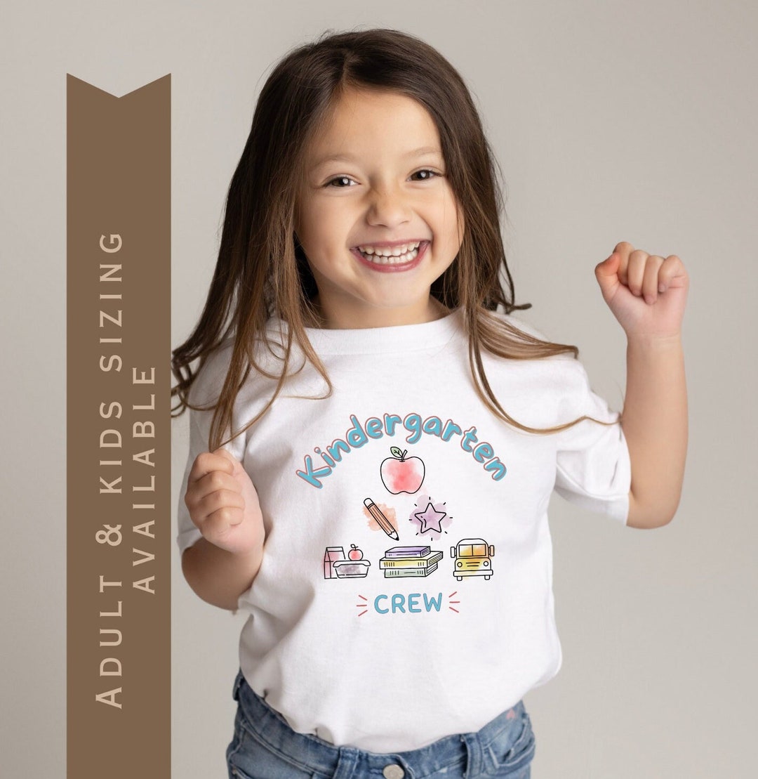 Kindergarten Crew Shirt for Kindergartener First Day of School - Etsy