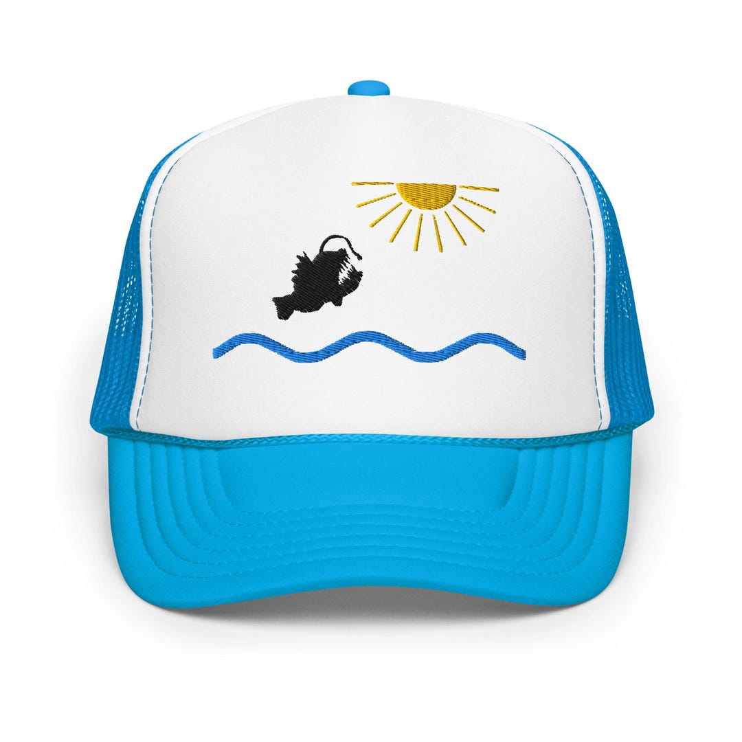Angler Fish Trucker Hat Embroidered Seeking Light Street Style Hat for ...