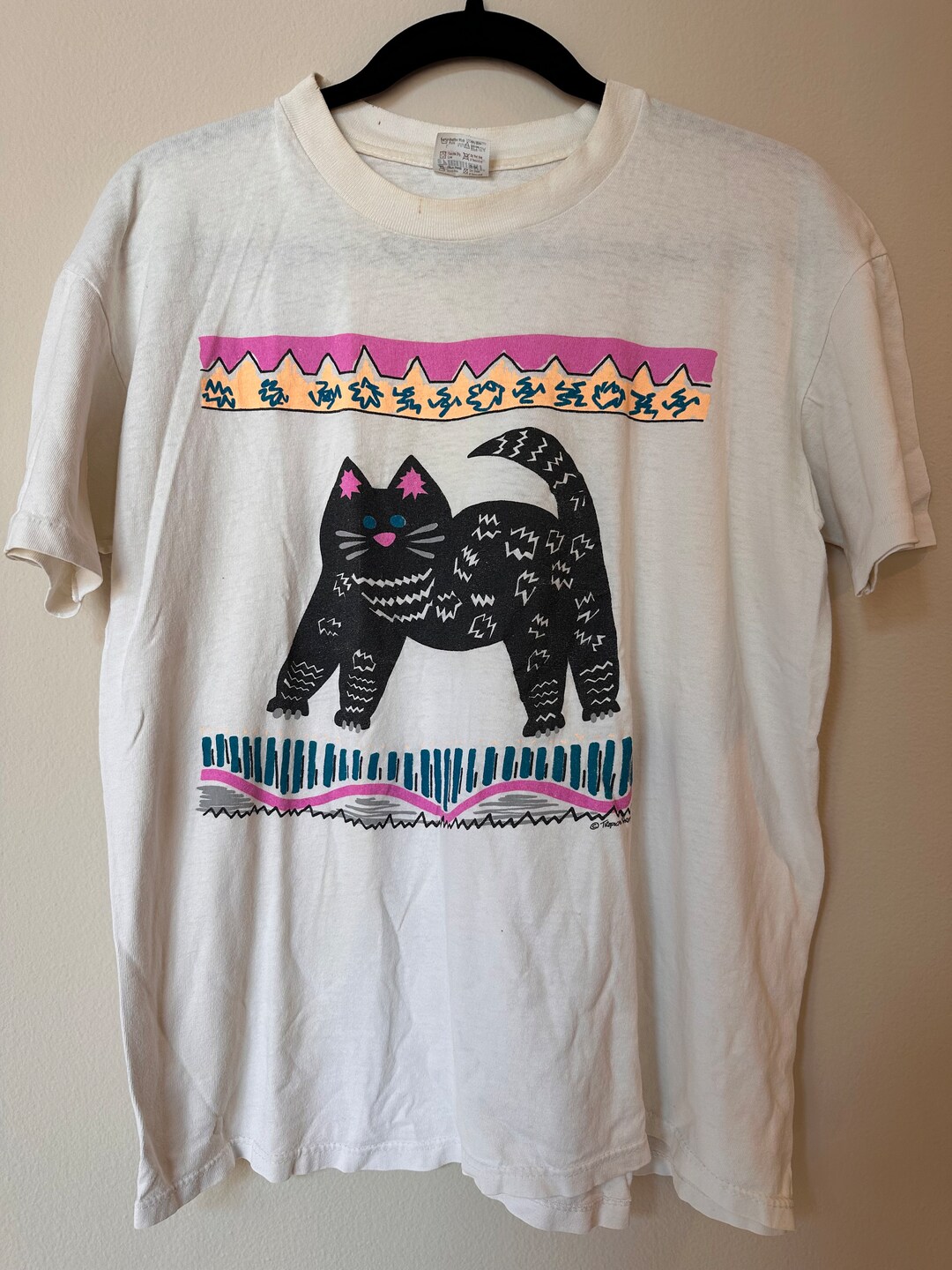 Vintage 90s Cat T-shirt - Etsy