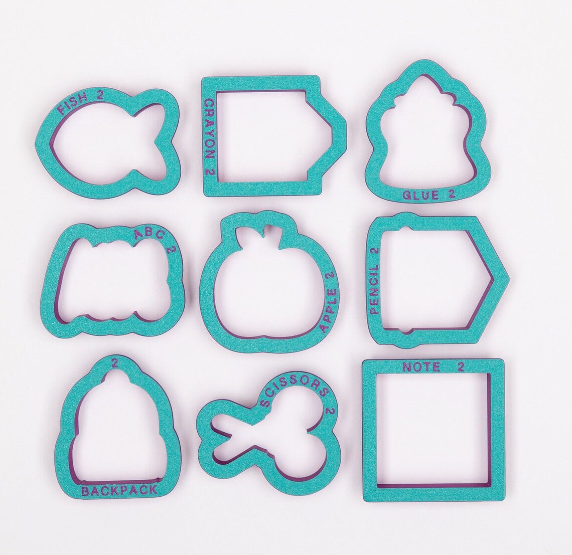 Back to School Cookie Cutter Set of 9 Minis - Etsy