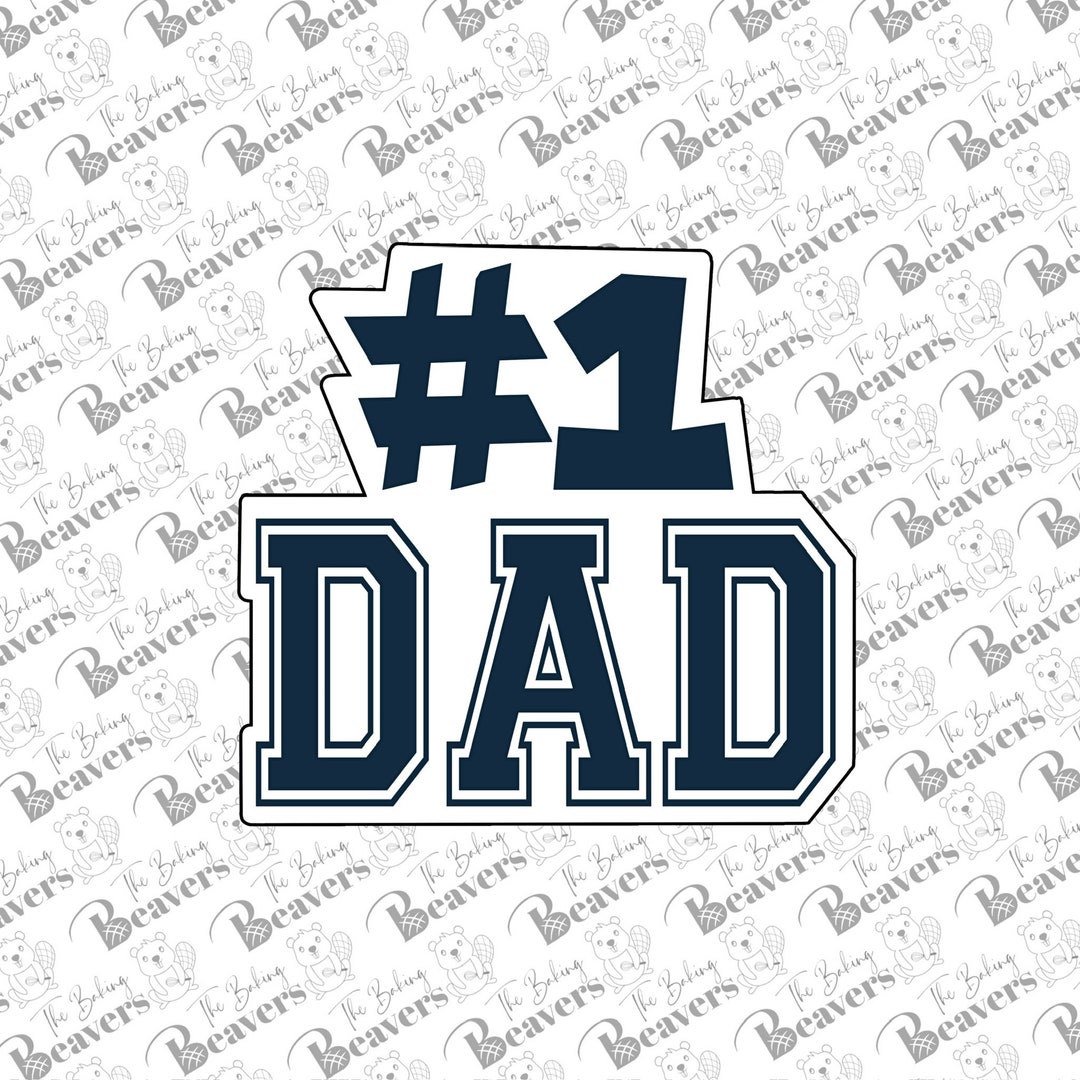 Number 1 Dad Text Cookie Cutter - Etsy