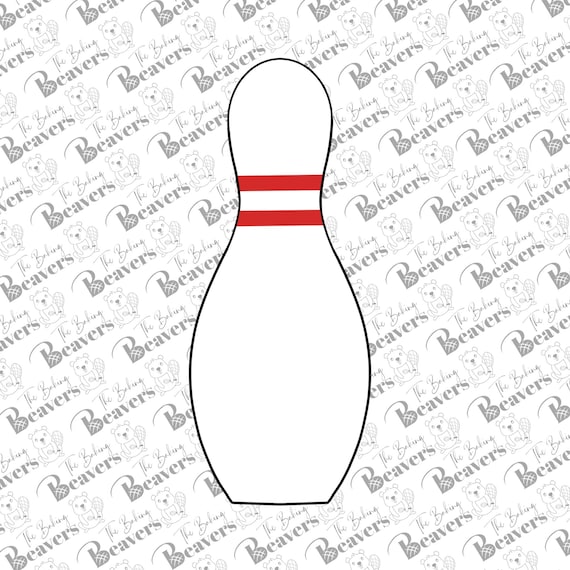 Bowling Pin Cookie Template