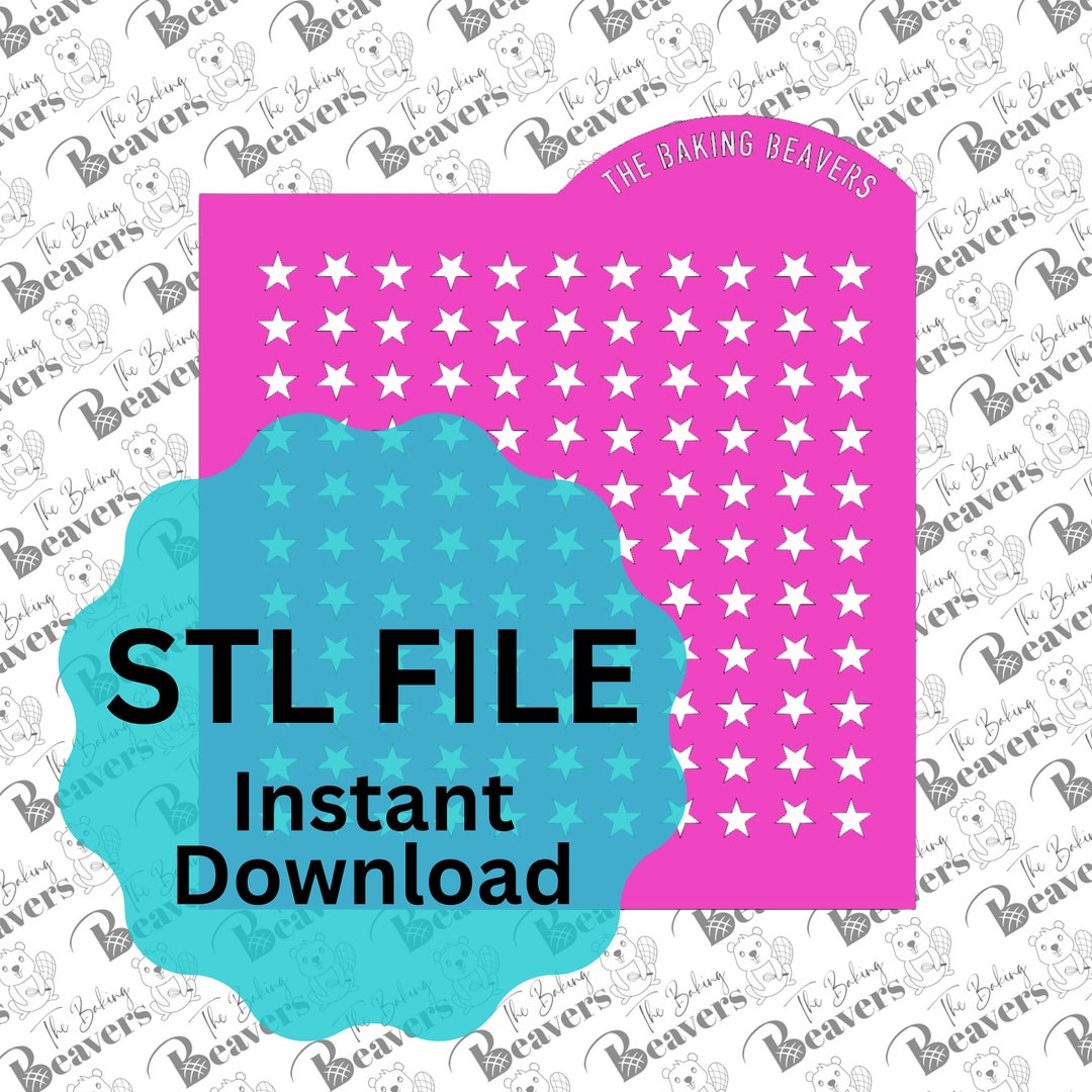STL - Pointed Star Sprinkle Stencil (digital Download) - Etsy