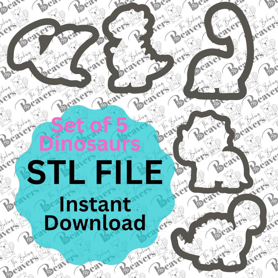 STL - Set of 5 Dinosaurs (digital Download) - Etsy