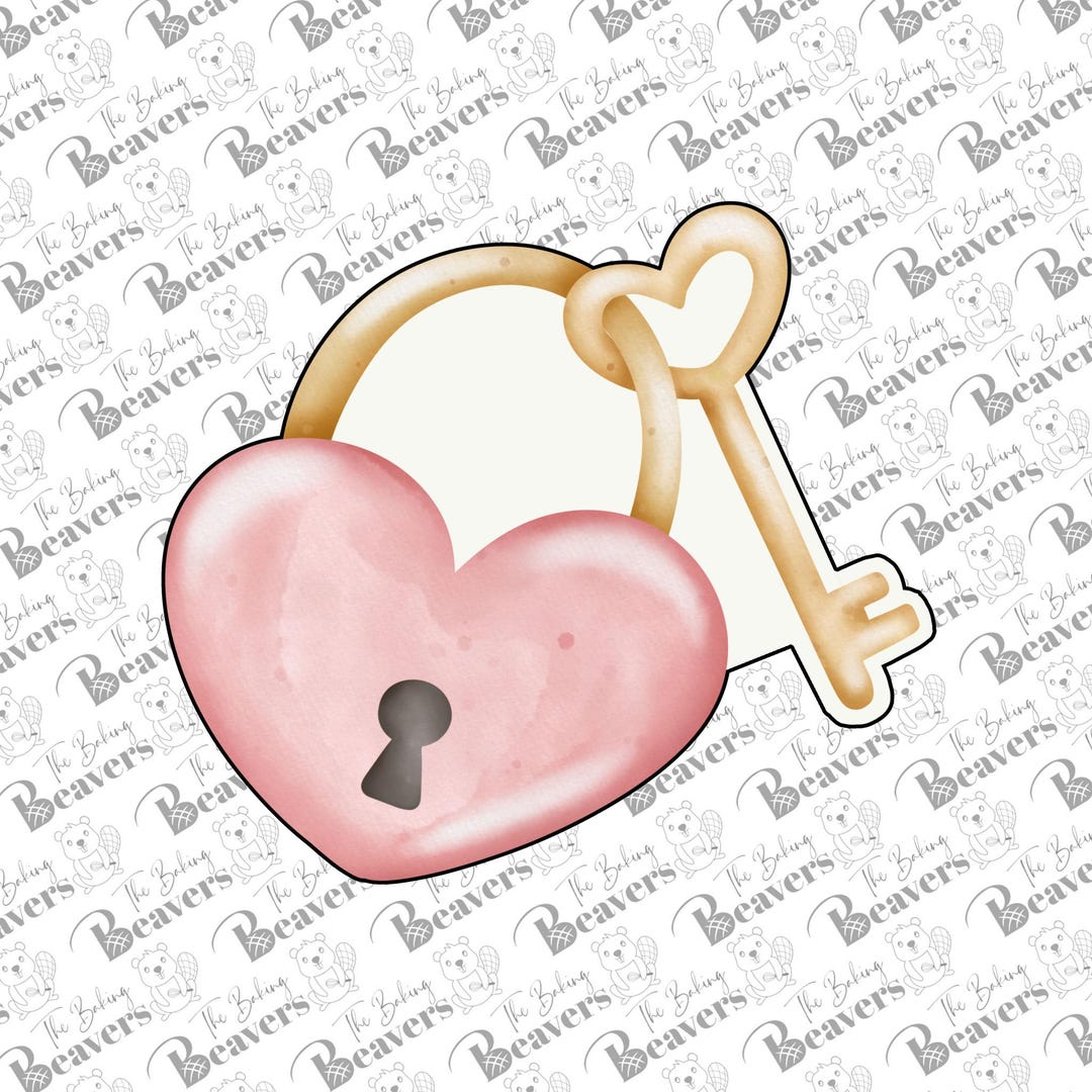 Lock and Key Heart Cookie Cutter - Etsy