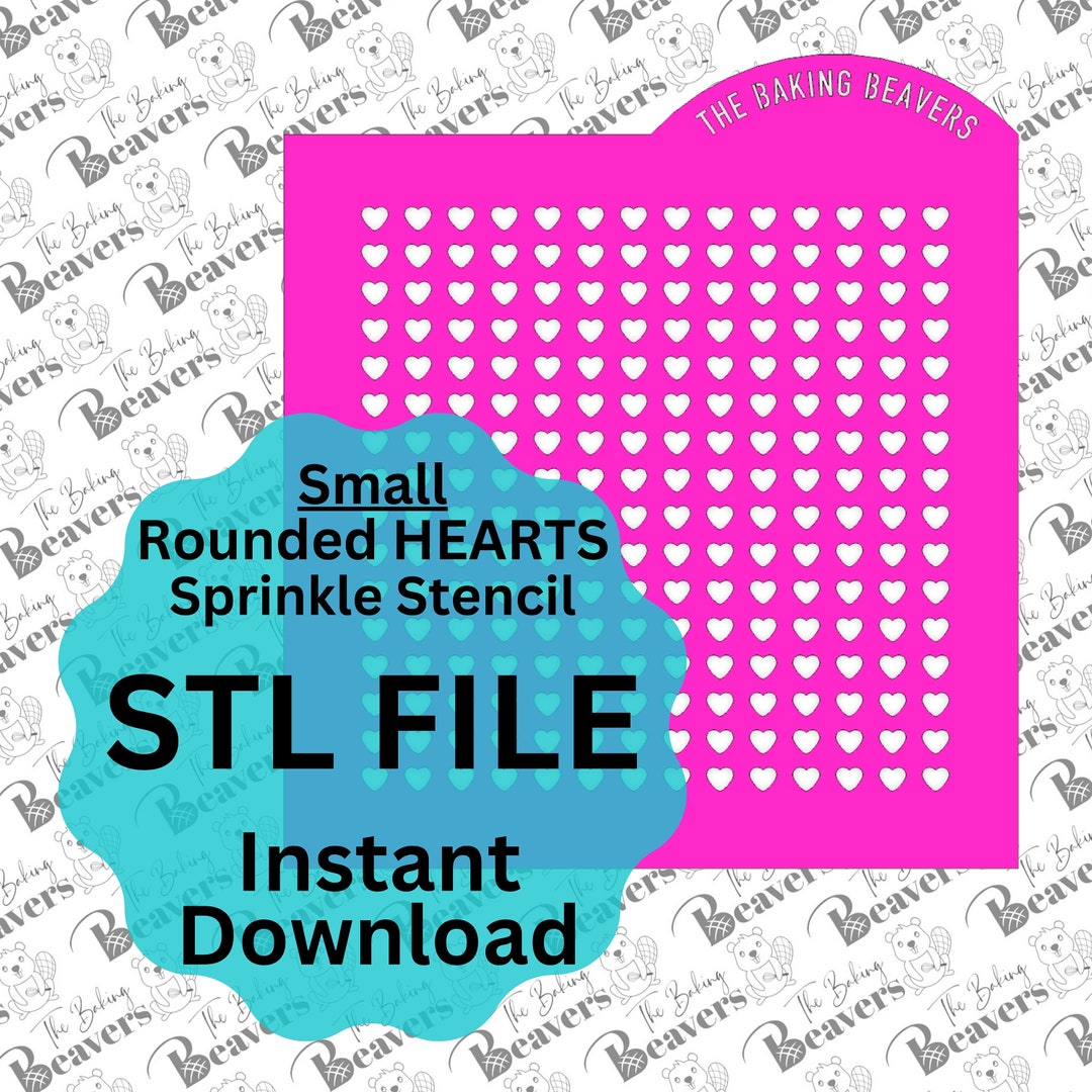 STL - Confetti/sm. HEARTS Sprinkle Stencil (digital Download) - Etsy