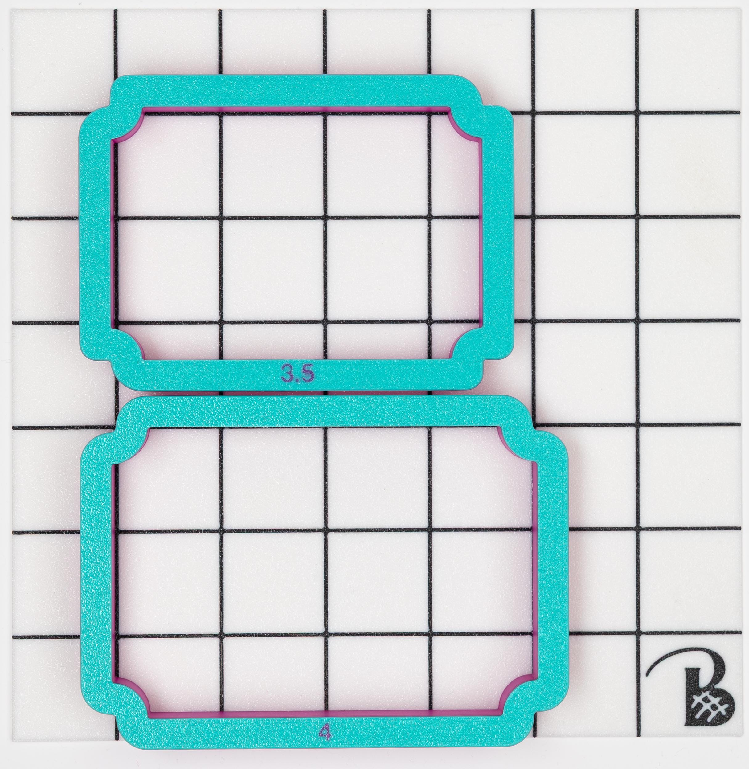 Tapered Corner Rectangle Plaque Cookie Cutter - Etsy