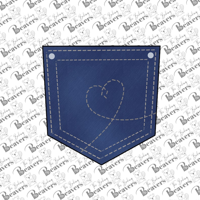 Denim Pocket Cookie Cutter (recommend Sizing Down) - Etsy