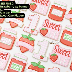 Sweet One With Strawberry Text Cookie Cutter - Etsy