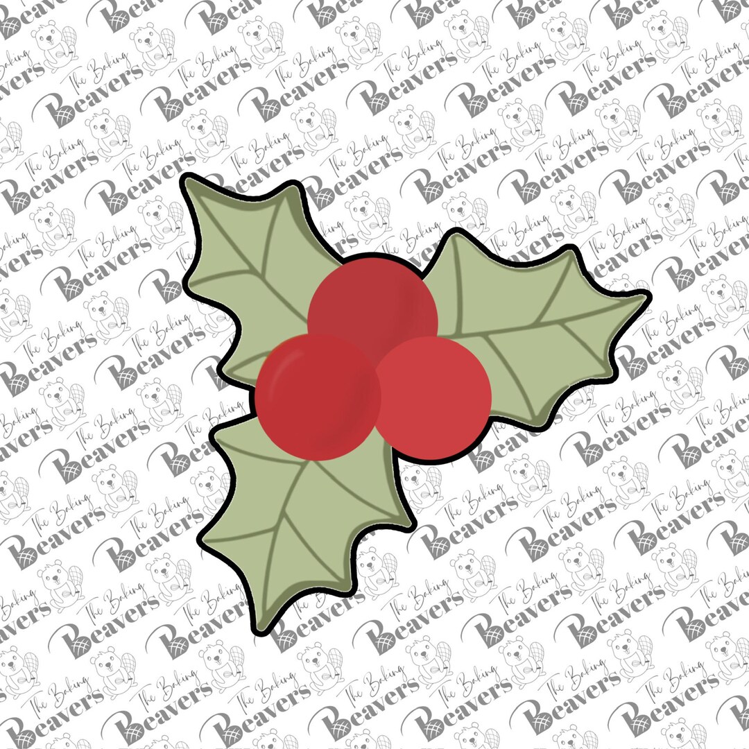 Holly With Three Leaves Cookie Cutter - Etsy
