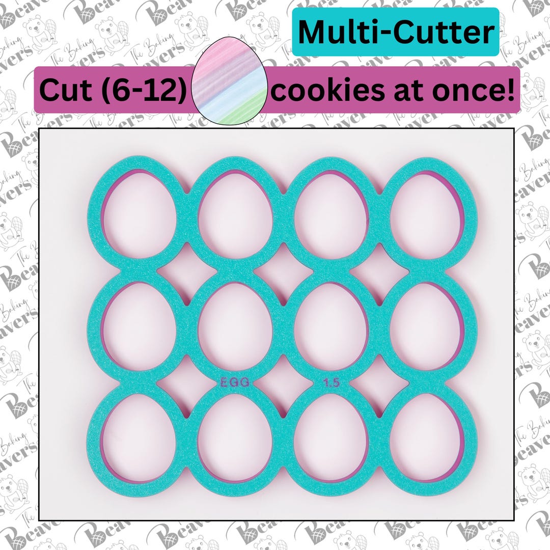 Easter Egg Multi Cookie Cutter (cuts 6 or 12 Eggs at Once) - Etsy