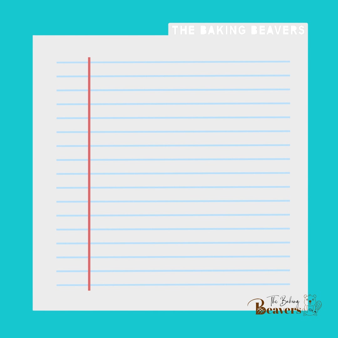 Notebook Paper Lines Stencil (1 or 2 Part) - Etsy
