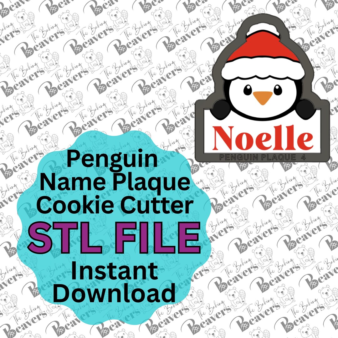 STL - Penguin Name Plaque (digital Download) - Etsy