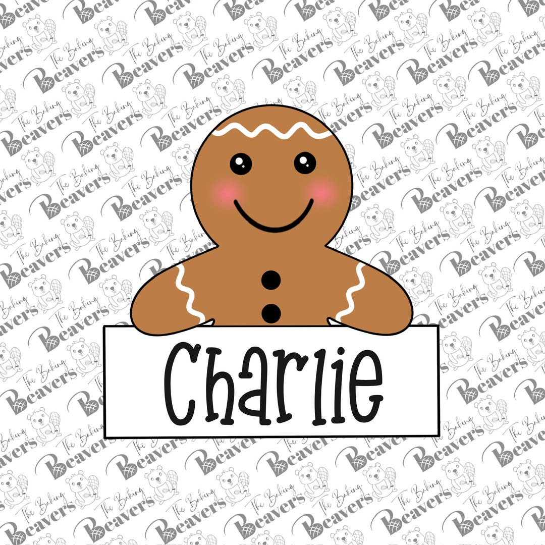 Gingerbread Man Name Plaque Cookie Cutter - Etsy
