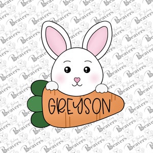 Easter Bunny With Carrot Plaque Cookie Cutter - Etsy