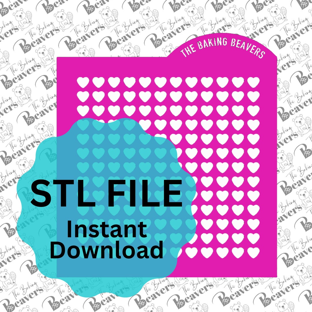 STL - Heart Sprinkle Stencil (digital Download) - Etsy
