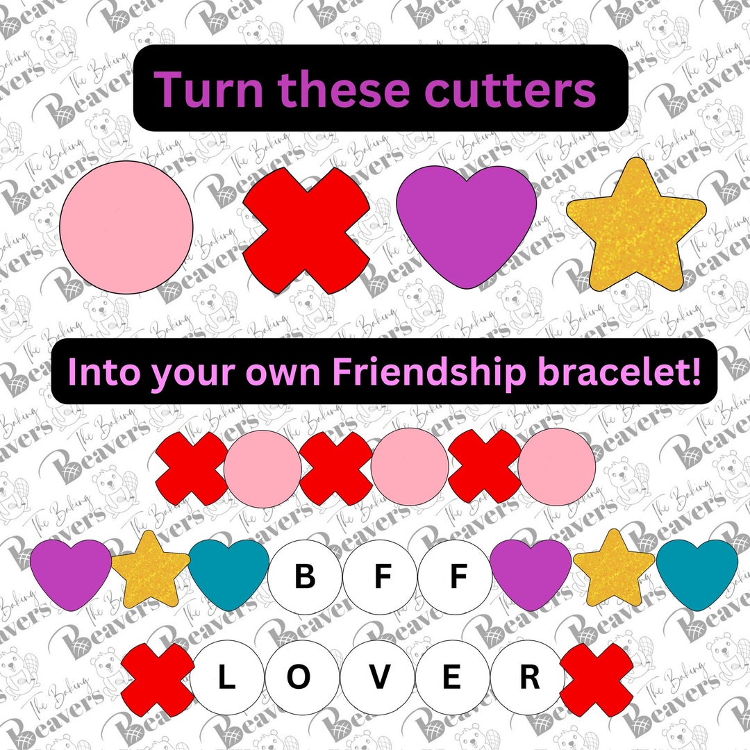 Friendship Bracelet Beads - Set of 4 Cookie Cutters - Etsy